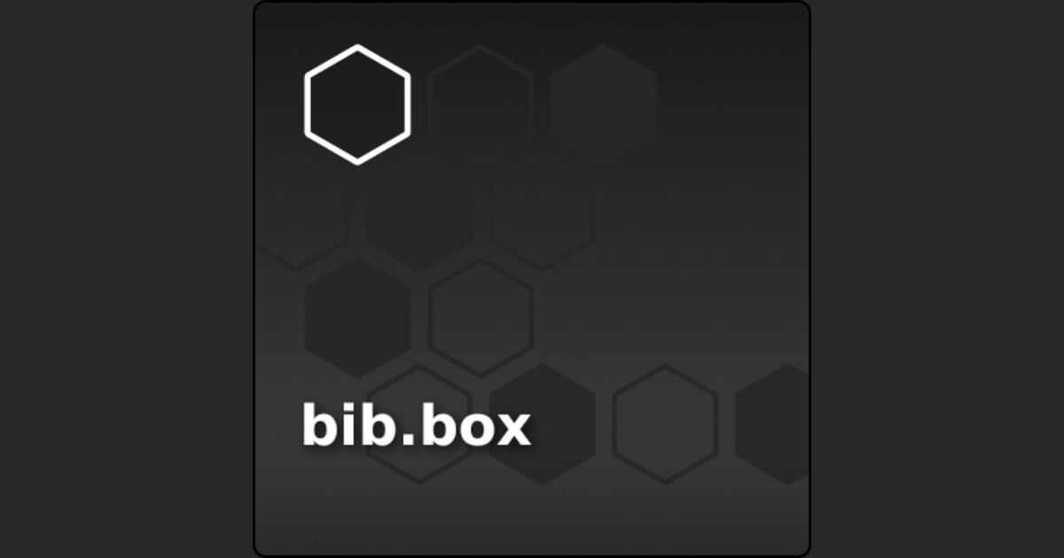 bib.box - Profile | .box